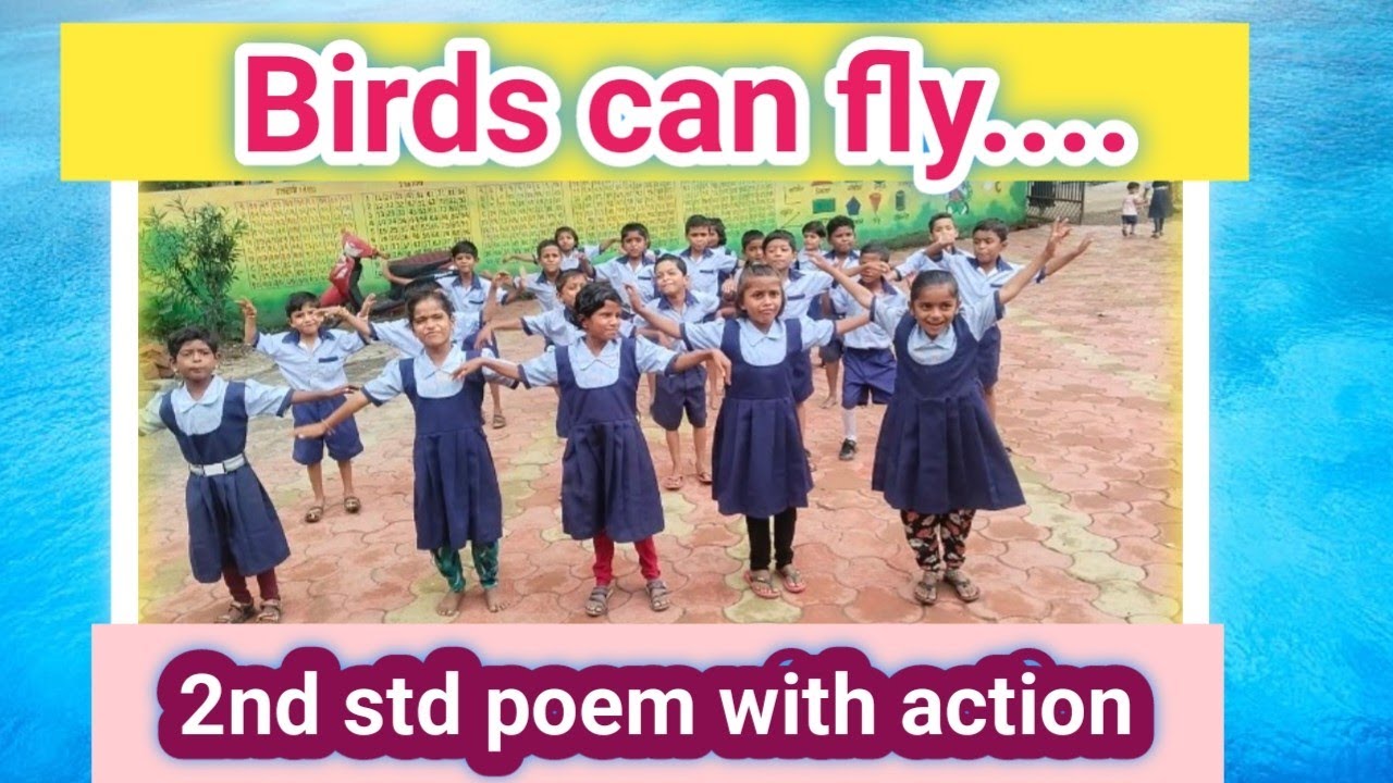 birds can fly poem with action 2nd std बर्डस् कॅन फ्लाय सभिनय इंग्रजी ...