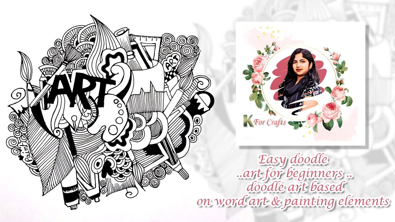 Easy doodle art for beginners // doodle art based on word art//based on ...