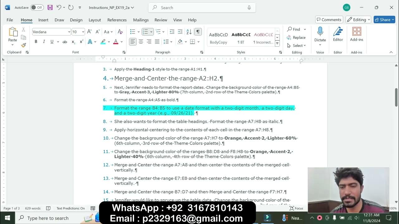 New Perspectives Excel 2019 | Module 2: SAM Project 1a | Bergamot ...