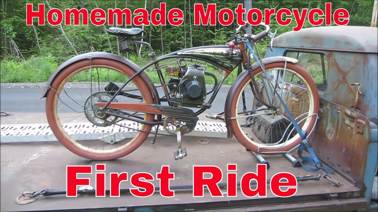 1955 Homemade motorbike gets finished - YouTube