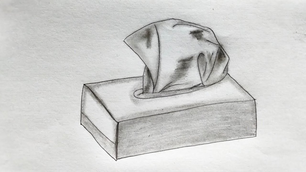 How to Draw Tissue Box || Easy Tissue Box Drawing Step by Step ...