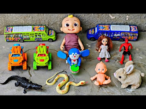 Spiderman or Hulk ne jangli tigers ko bhaga diya - gadi wala cartoon video