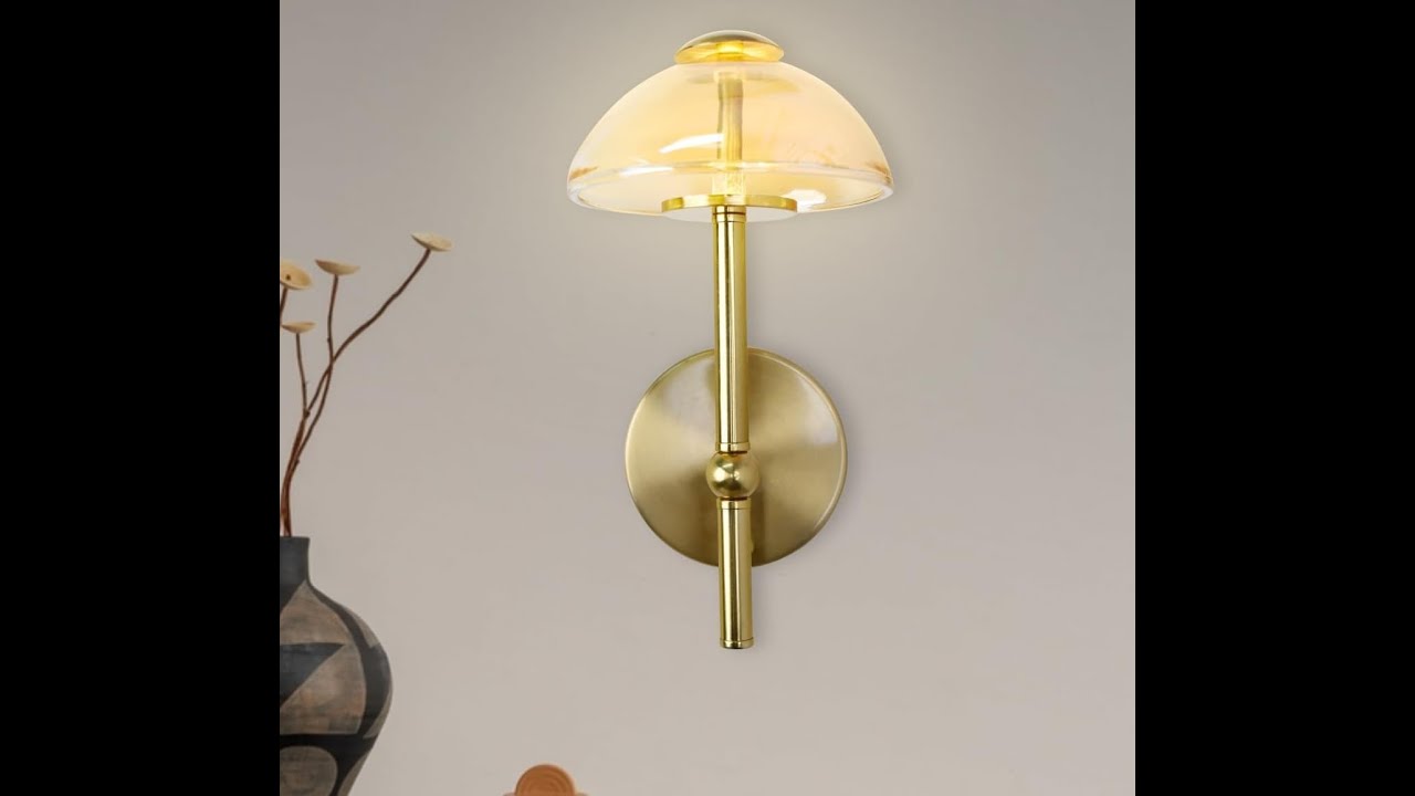 Tea Luster Glass Wall Lamp Unboxing Video - YouTube