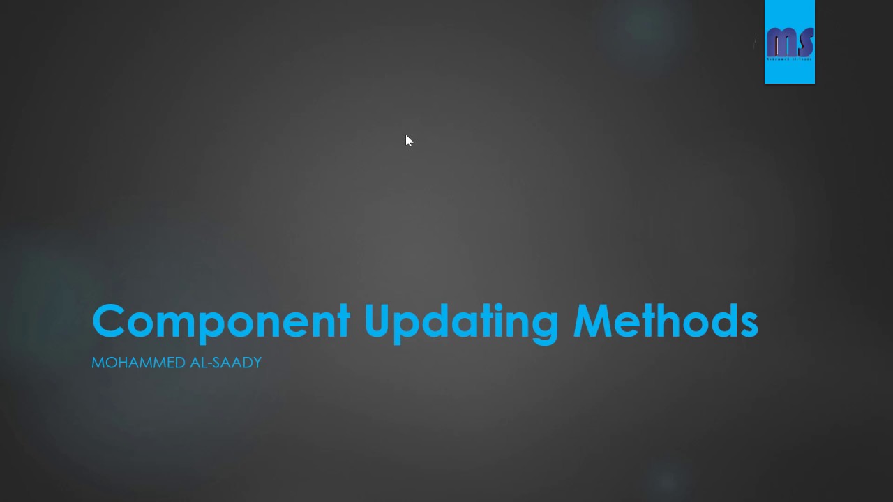 24 - Component Updating Methods - YouTube