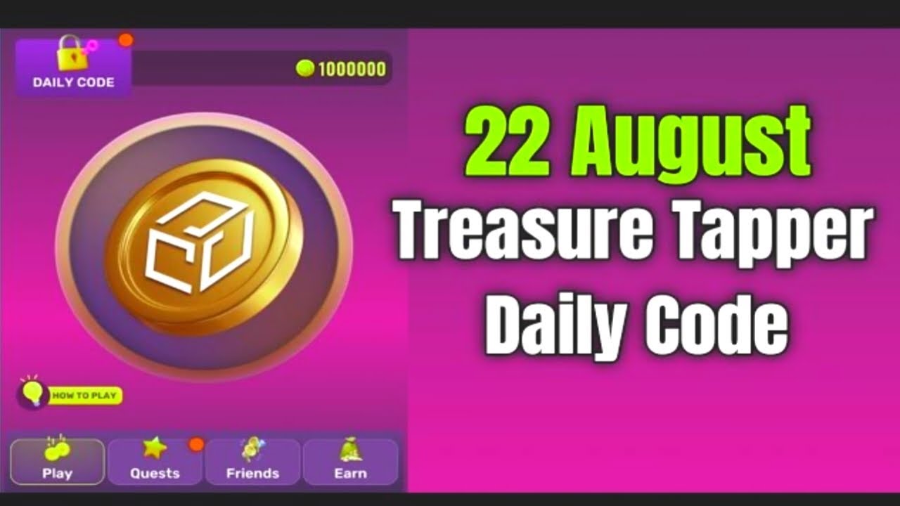 Treasure Tapper Daily Code 22 August | Treasure Tapper - YouTube