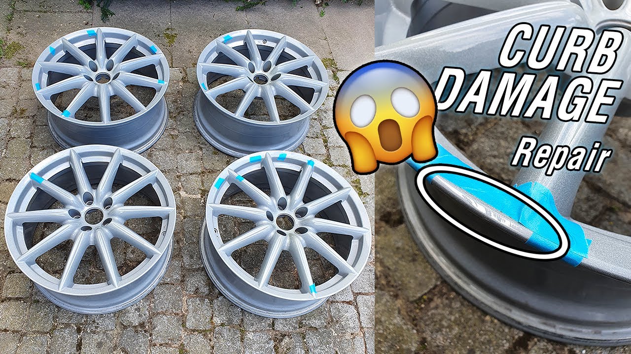 FIXING WHEEL CURB DAMAGE on 19 inch Ti wheels - YouTube