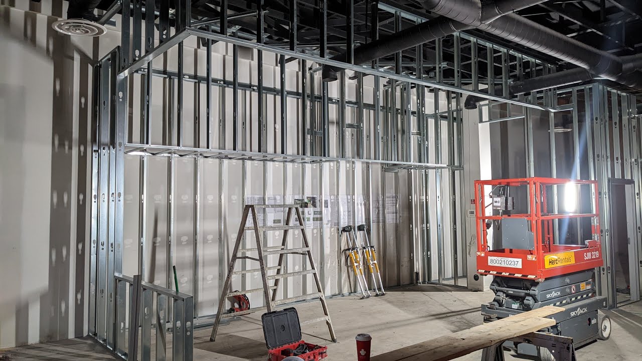 Steel Stud Framing Live On Site!! Part 2 - YouTube