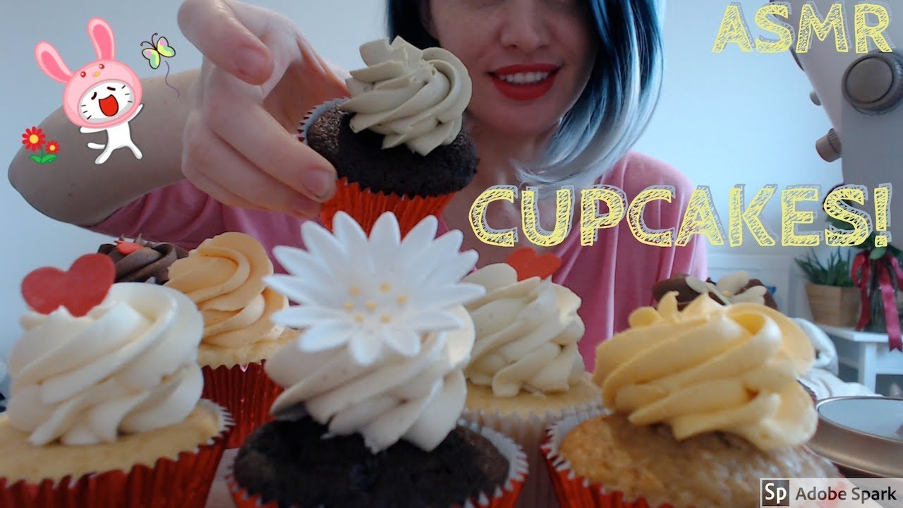ASMR Eating Cupcakes | No Talking | Joy Chew 音フェチ - YouTube