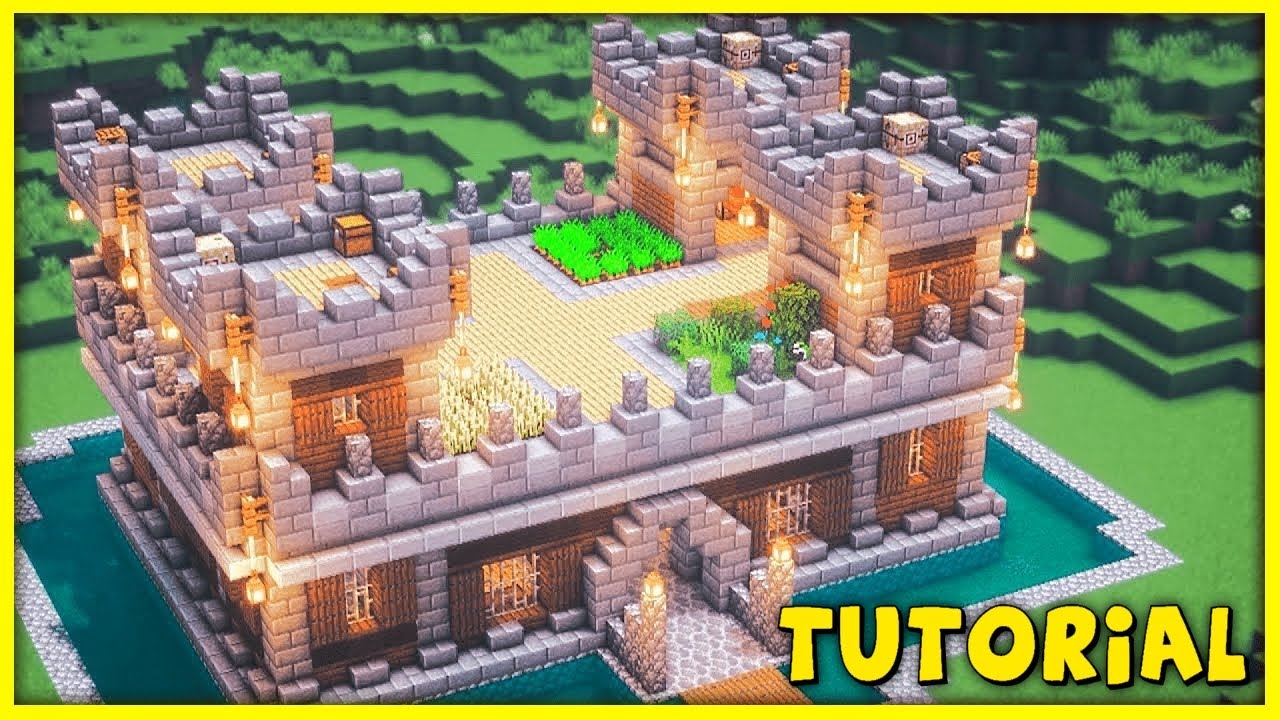 How to Build a Big Minecraft Castle Easy 1.18 Tutorial - Minecraft ...
