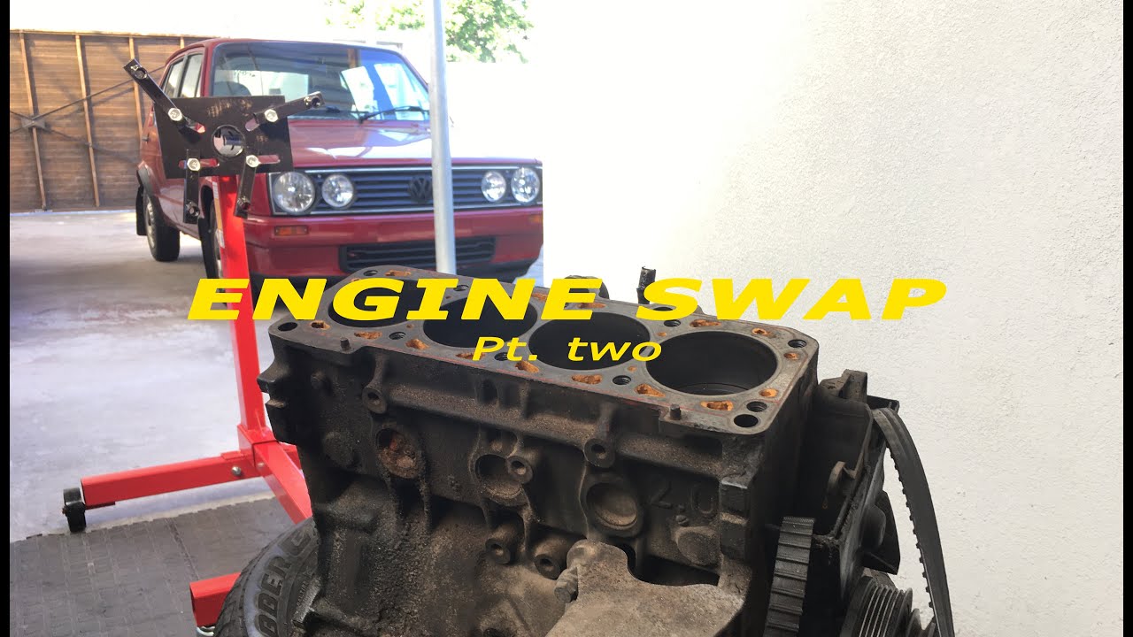 Mk1 Citi Golf 2l 8v Engine swap pt.2 - YouTube