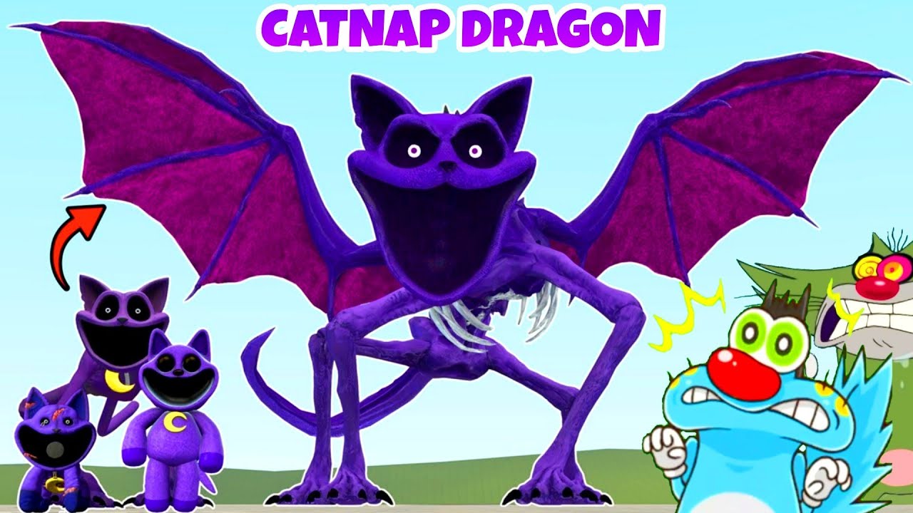 What If Catnap Became Dragon Catnap In Poppy Playtime Garry's Mod ( Oggy And Jack Reaction ...