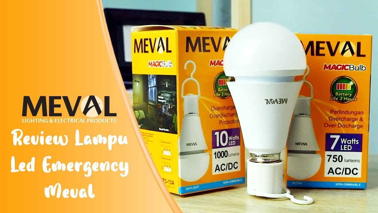 Review Lampu Led Emergency Meval - Lampu LED Magic Bulb - YouTube