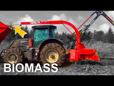 Astilladora TP 400 PTO K - Astillando madera para BIOMASS - TP Chippers Biomasa - YouTube