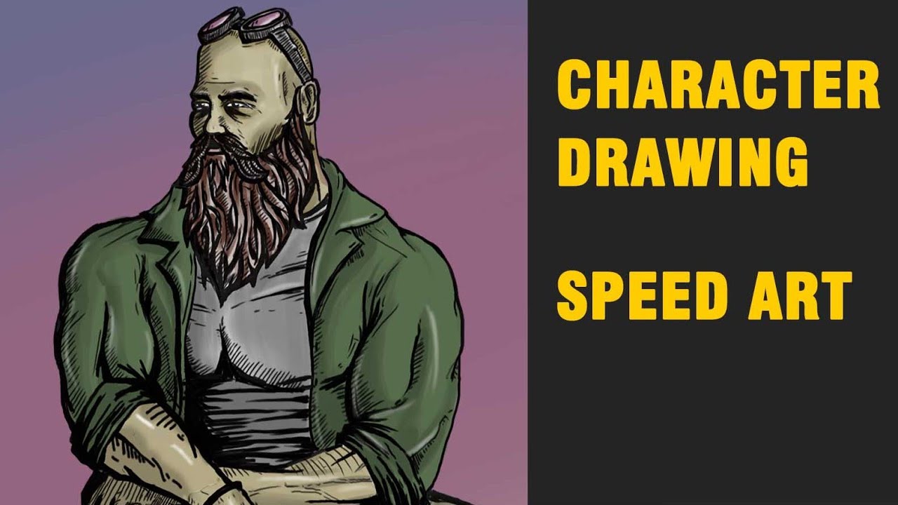 CHARACTER DRAWING- TIME LAPSE SPEED ART - YouTube