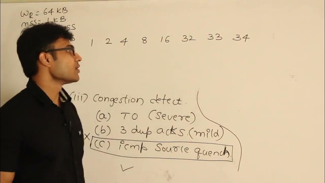 19 TCP congestion control algorithm with an example - YouTube