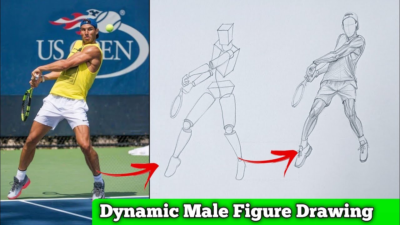 How To Draw Dynamic Pose|| Male Action Pose Drawing||Pencil Drawing ...