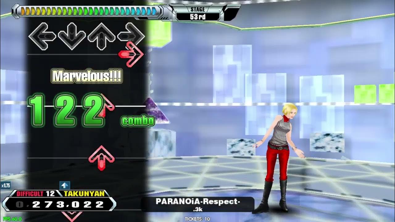 【DDR GRAND PRIX】PARANOiA-Respect-【DIFFICULT】 - YouTube