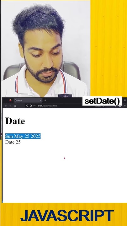 Setdate In Javascript Youtube