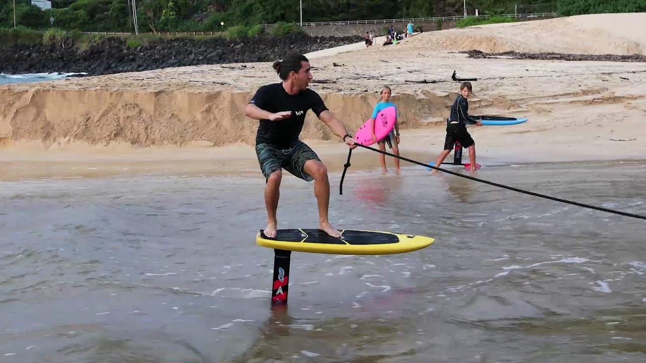 Waimea Bay River Surfing....and FOIL??? - YouTube