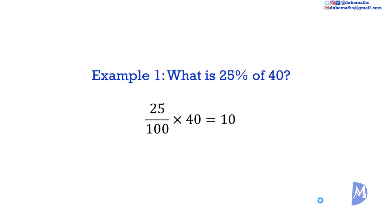 Percentages | Computation - YouTube