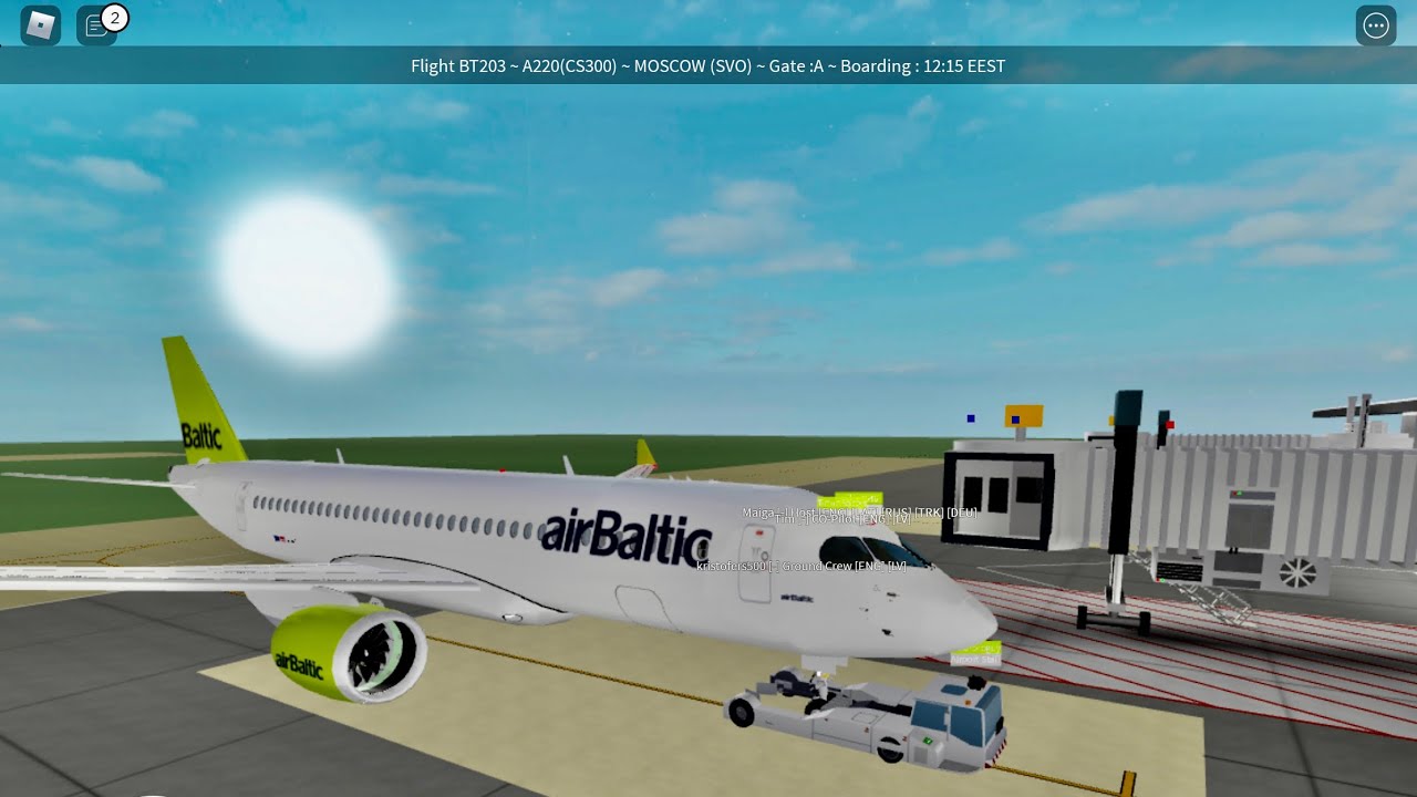 AirBaltic FIRST A220 GRAND FLIGHT | ROBLOX AVIATION - YouTube