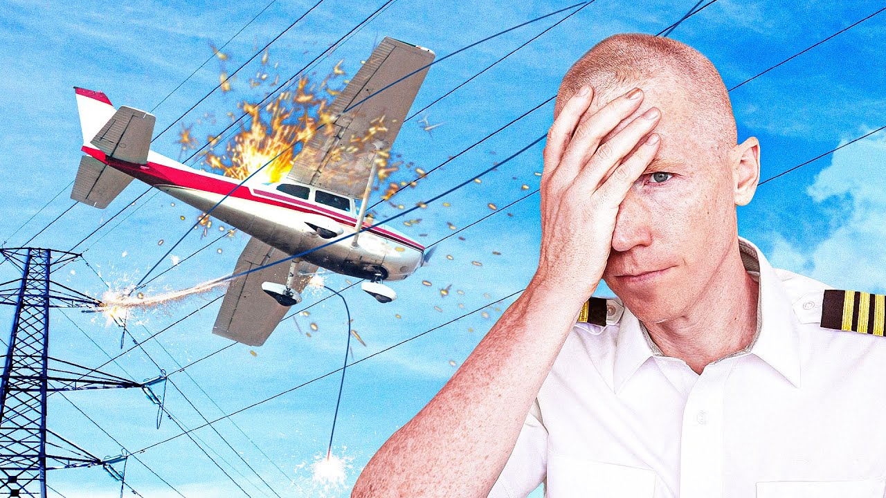 Pilot Flies Into Power Lines - YouTube