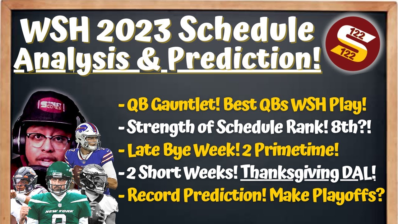 WSH 2023 Schedules Released! QB Gauntlet! Strength of Schedule! Late ...