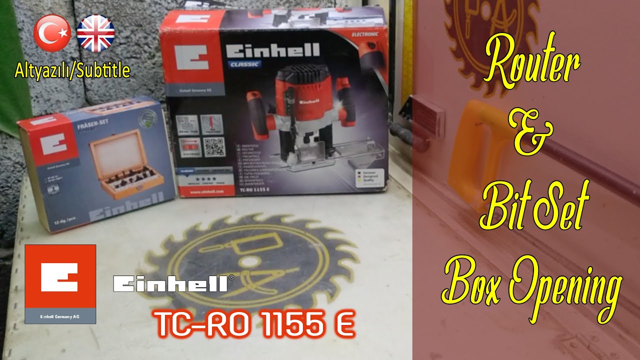 📦Einhell TC-RO 1155 E Freze & Uç Seti Kutu Açılımı *Router (Vertical ...
