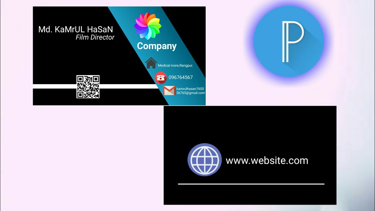 Professional Business Card Design Tutorial in Picture Editor | Business ...