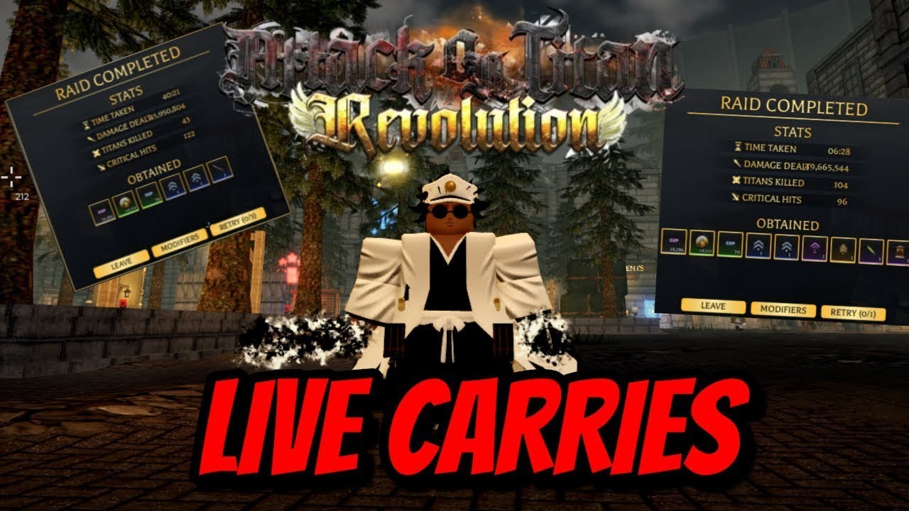 SUPREMECY CARRIES & GRINDING | AOT Revolution (Roblox) - YouTube