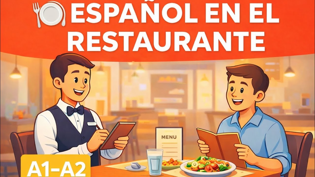 Aprende español en el restaurante 🍽️Frases fáciles y reales | Nivel A1 ...