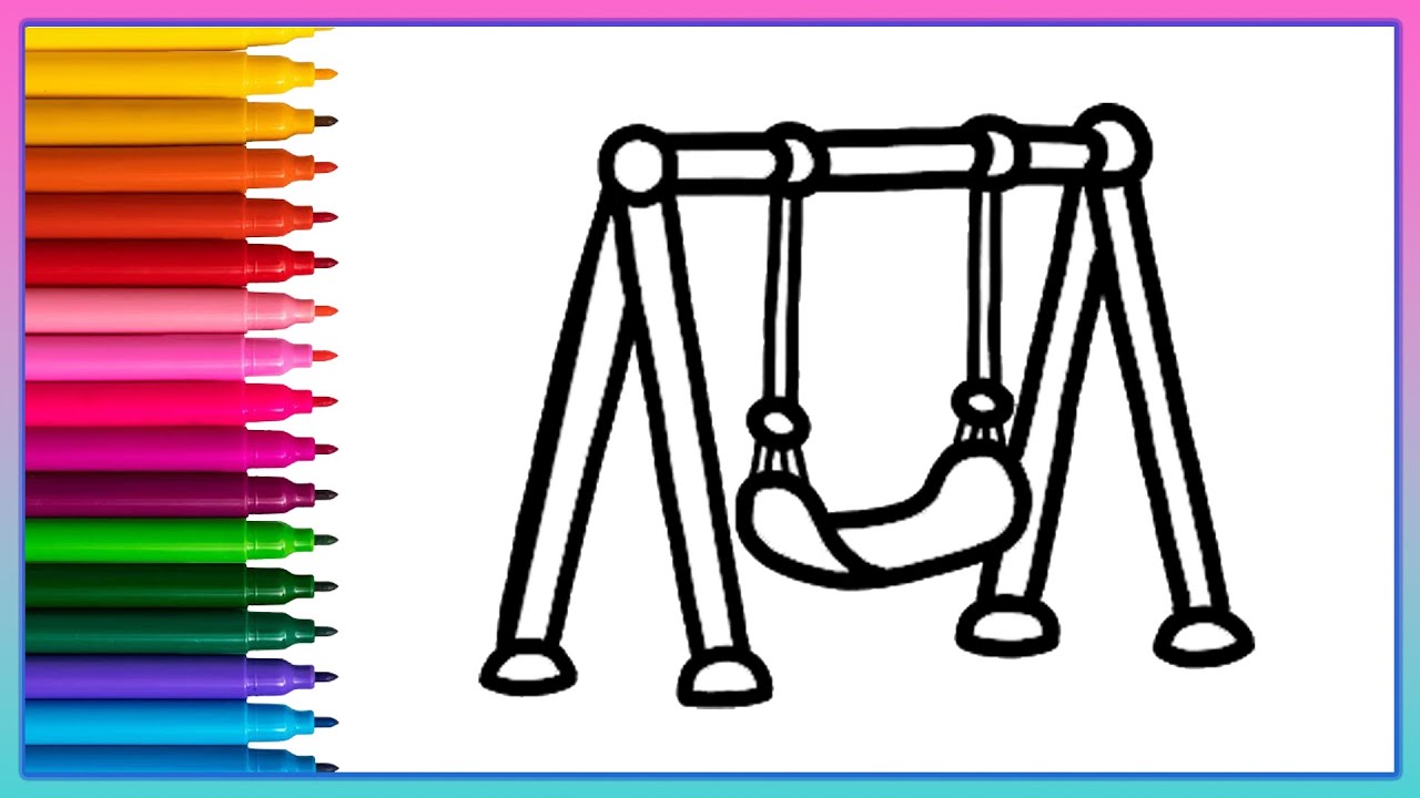 Cradle Drawing, Painting and Coloring for kids and toddlers ️🌈 How to ...