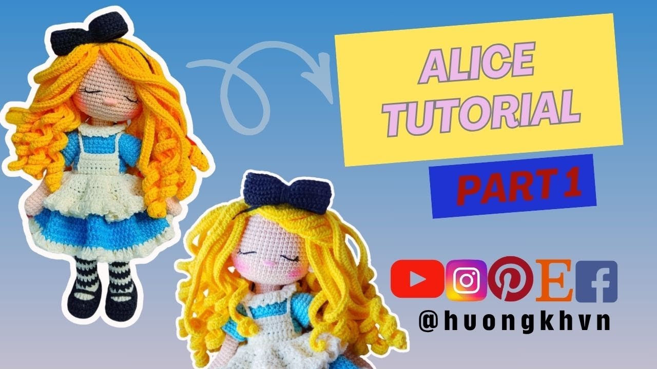 #50| How to crochet a doll| Alice doll crochet free tutorial- Amigurumi ...