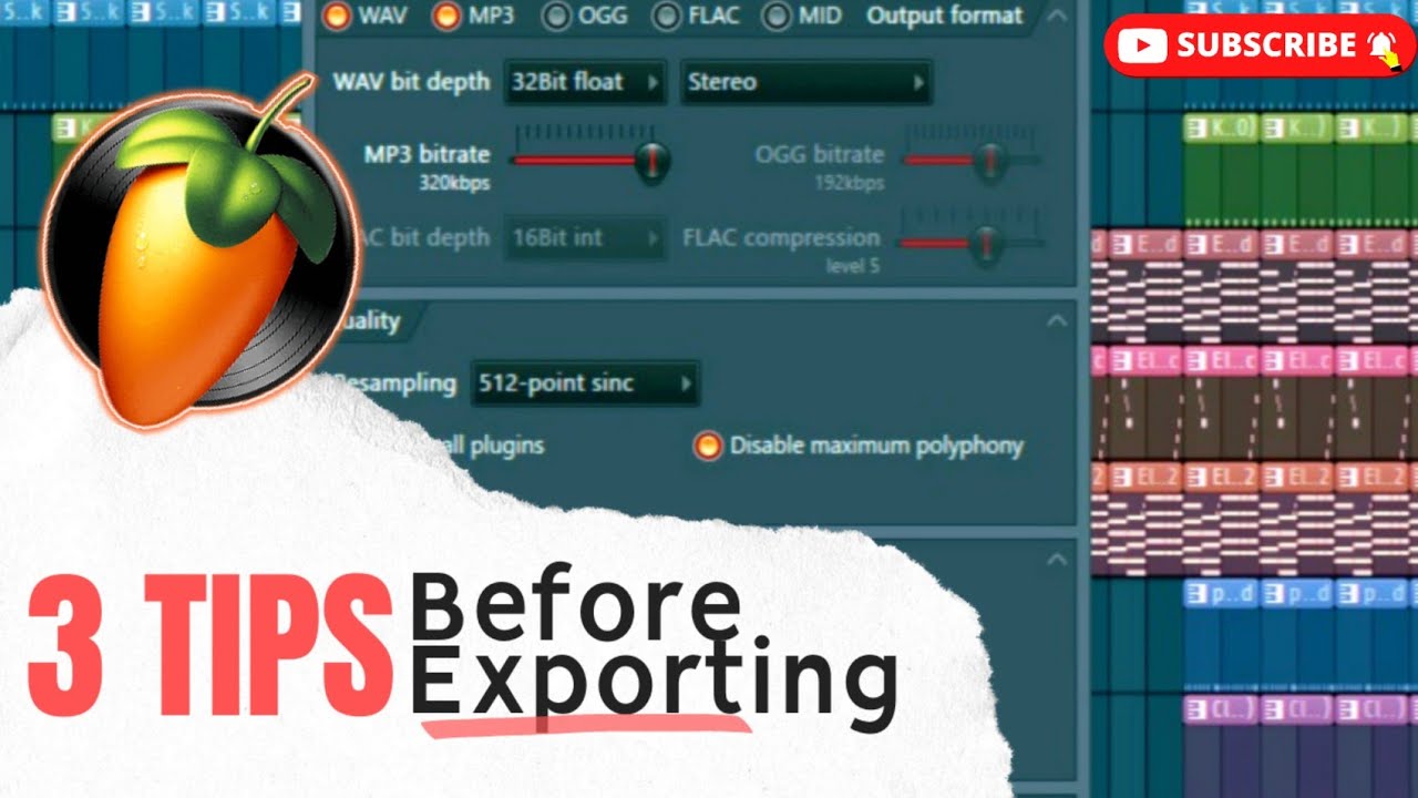 How To Export Your Songs In FL Studio 20 || High Quality Track Settings ...