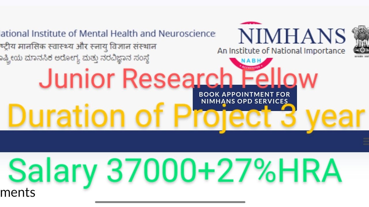 Junior Research Fellow @The National Institute of Mental Health and ...