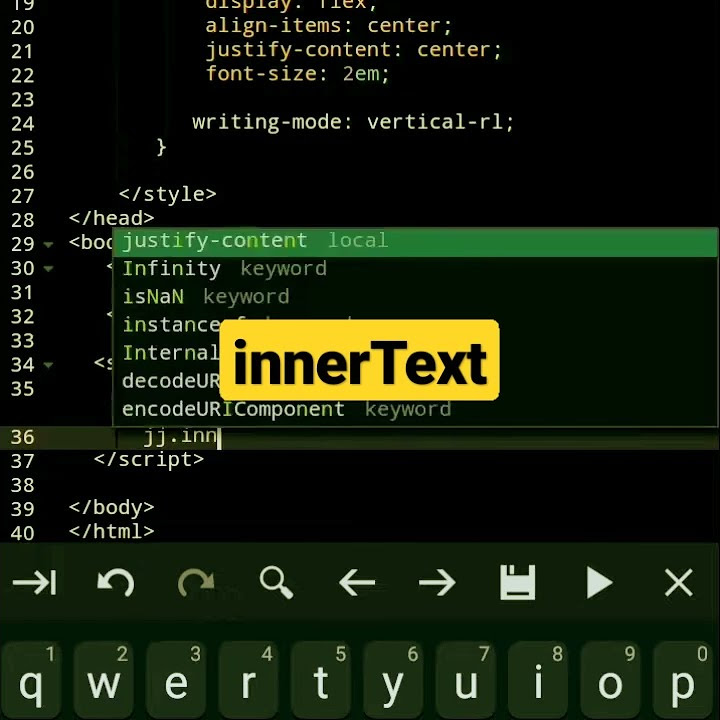 innerText | javascript tutorial #shorts #html #javascript - YouTube