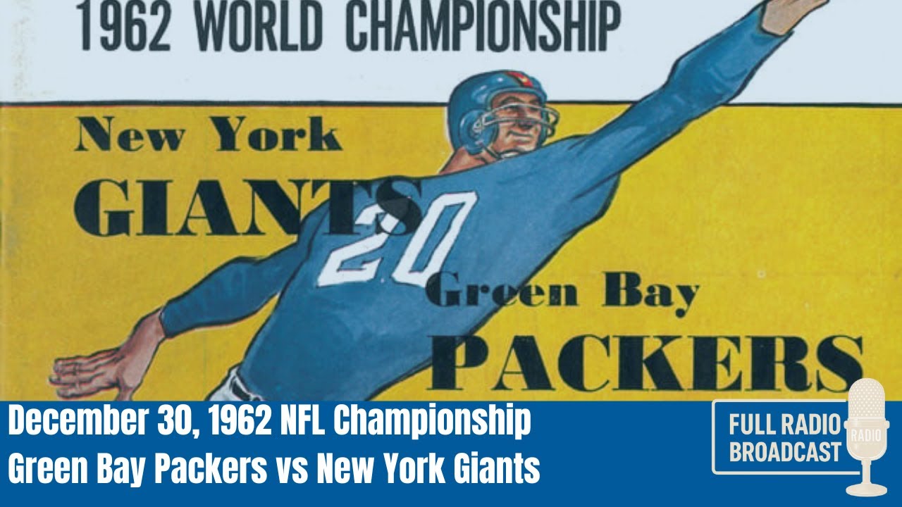 December 30, 1962 NFL Championship Green Bay Packers vs New York Giants ...