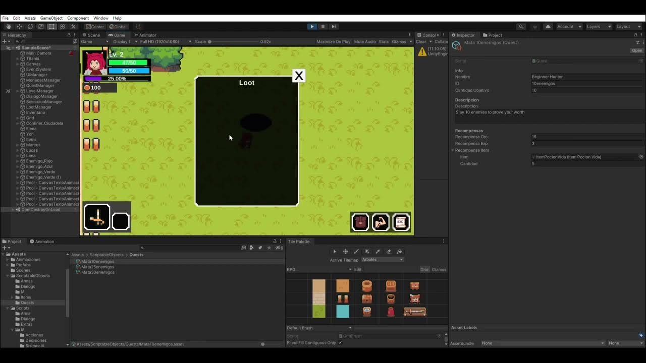 Titania's Tale | Adding weapons aand enemies to my first game | Devlog 4 - YouTube