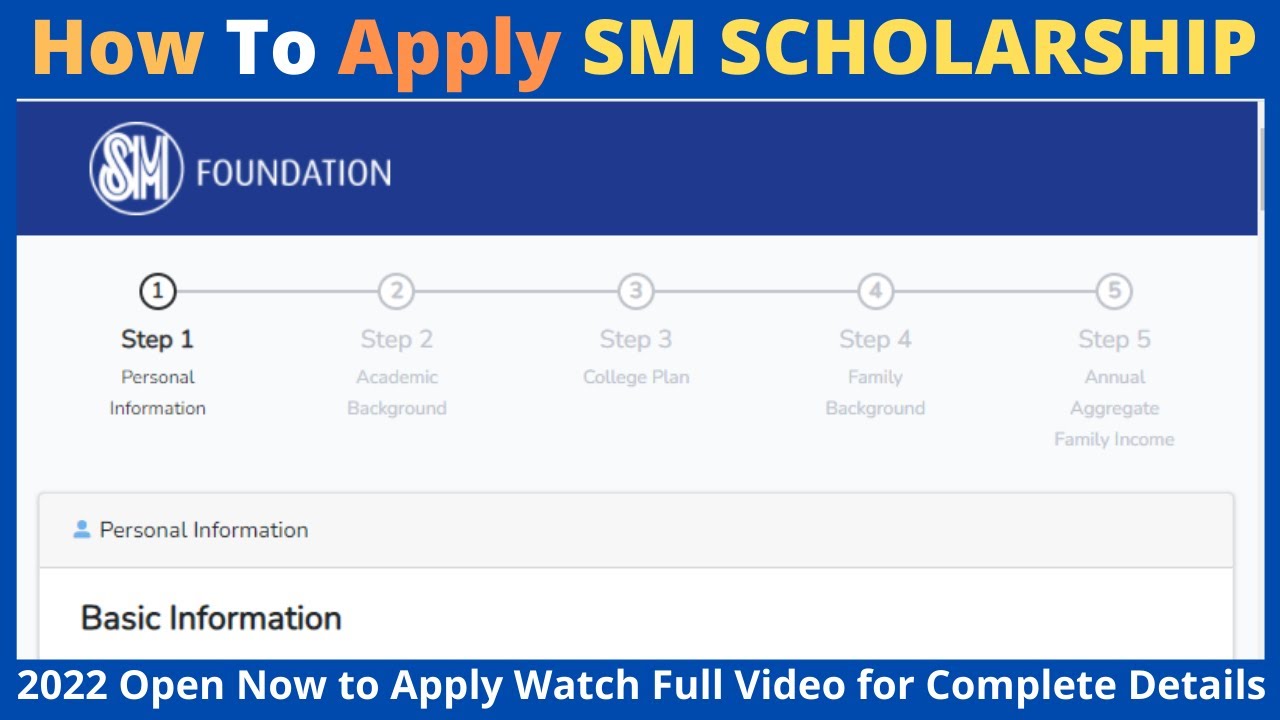 How to apply SM Scholarship Online | SM Scholarship Online Application ...