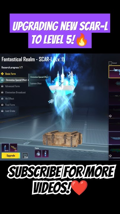 Upgrading 2025 New Fantastical Realm SCAR-L to Level 5!🔥 #youtubeshorts - YouTube