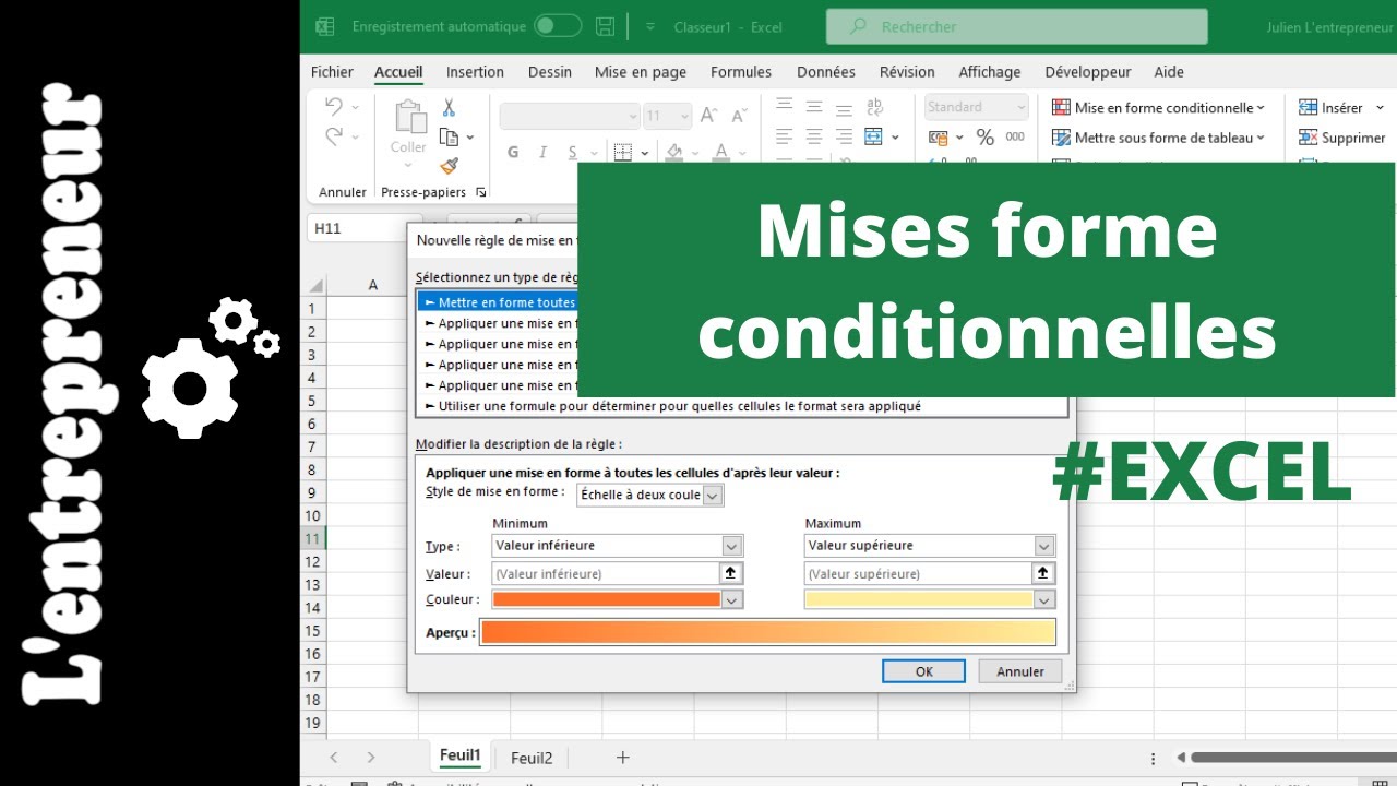 Comprendre les mises en forme conditionnelles sur Excel - YouTube