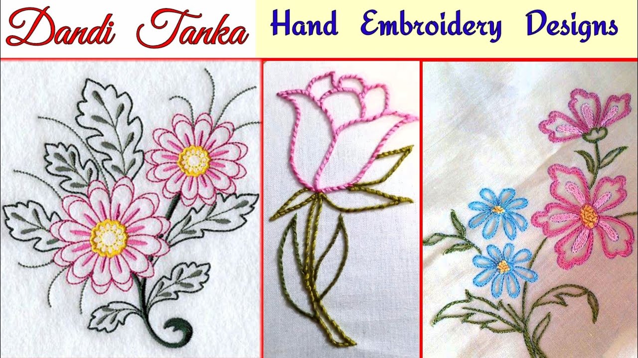 Dandi tanka hand embroidery design ideas👌 2023😊 #Stiches # ...