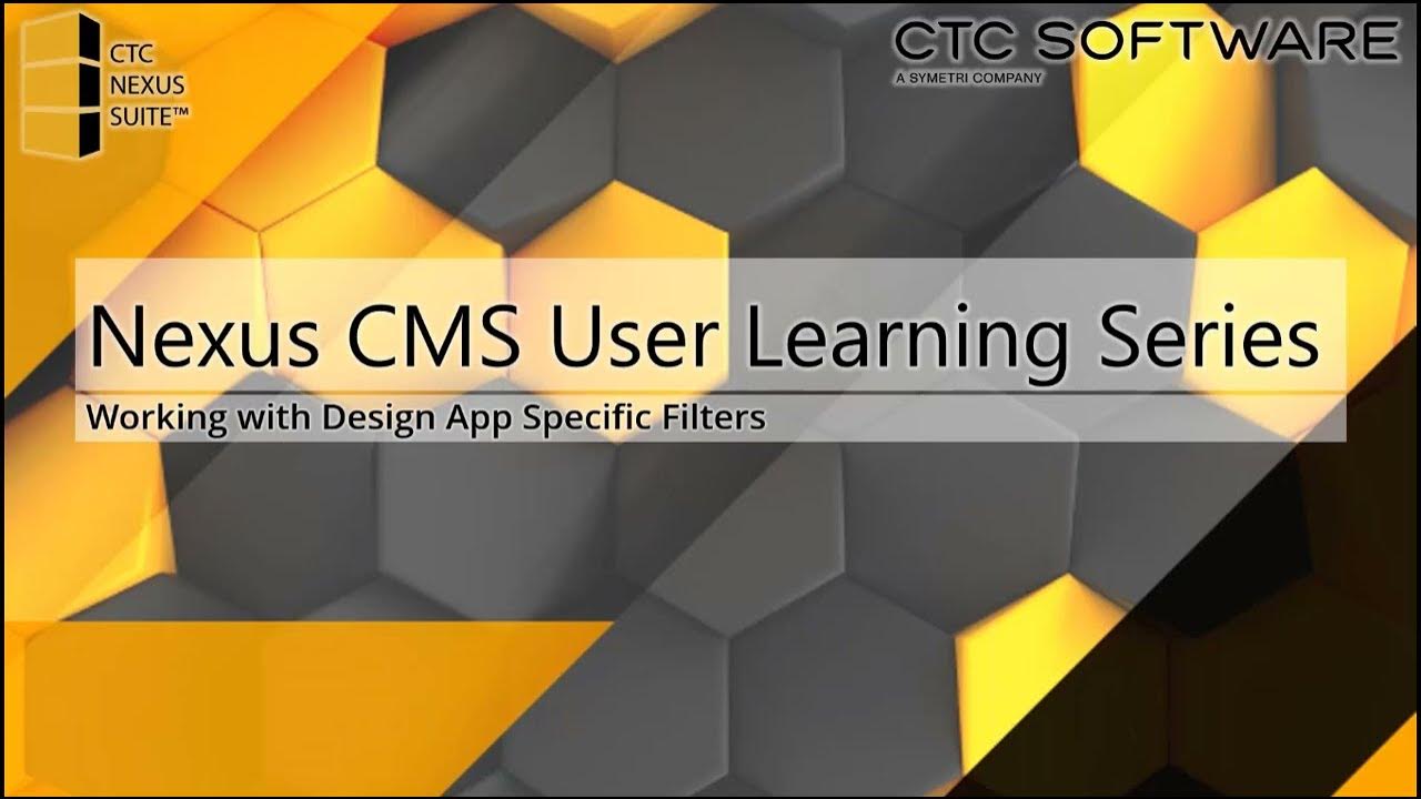 Nexus CMS User Learning Series: Working with Design App Specific Filters - YouTube