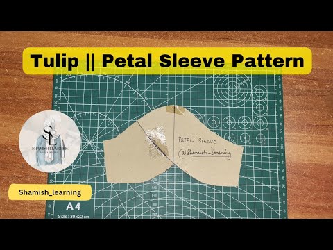 How to draft Tulip || Petal Sleeve Pattern Step by Step | Pattern ...