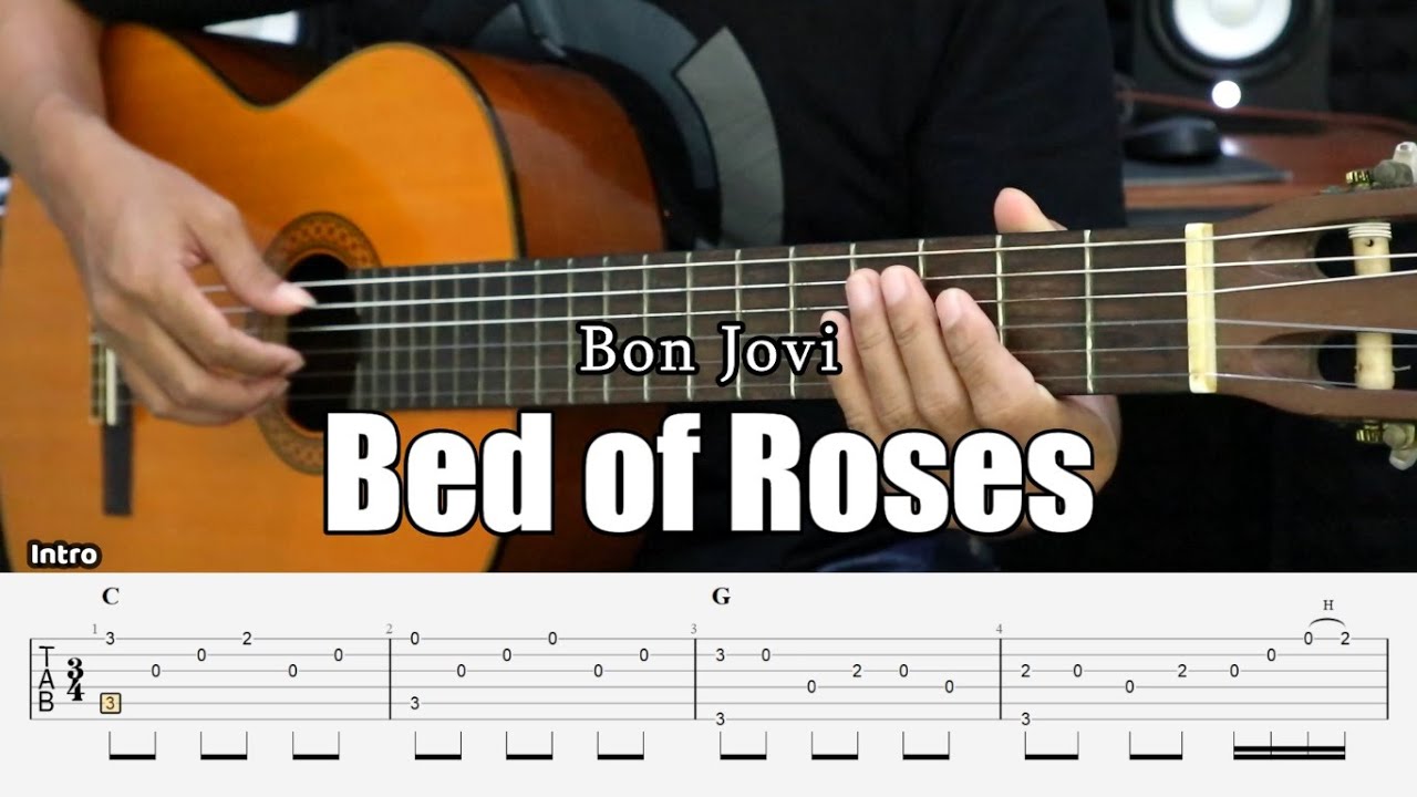 Bed of Roses - Bon Jovi - Fingerstyle Guitar Tutorial + TAB & Lyrics ...
