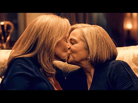 Mature Women Kissing On The Couch | Lesbian Kissing