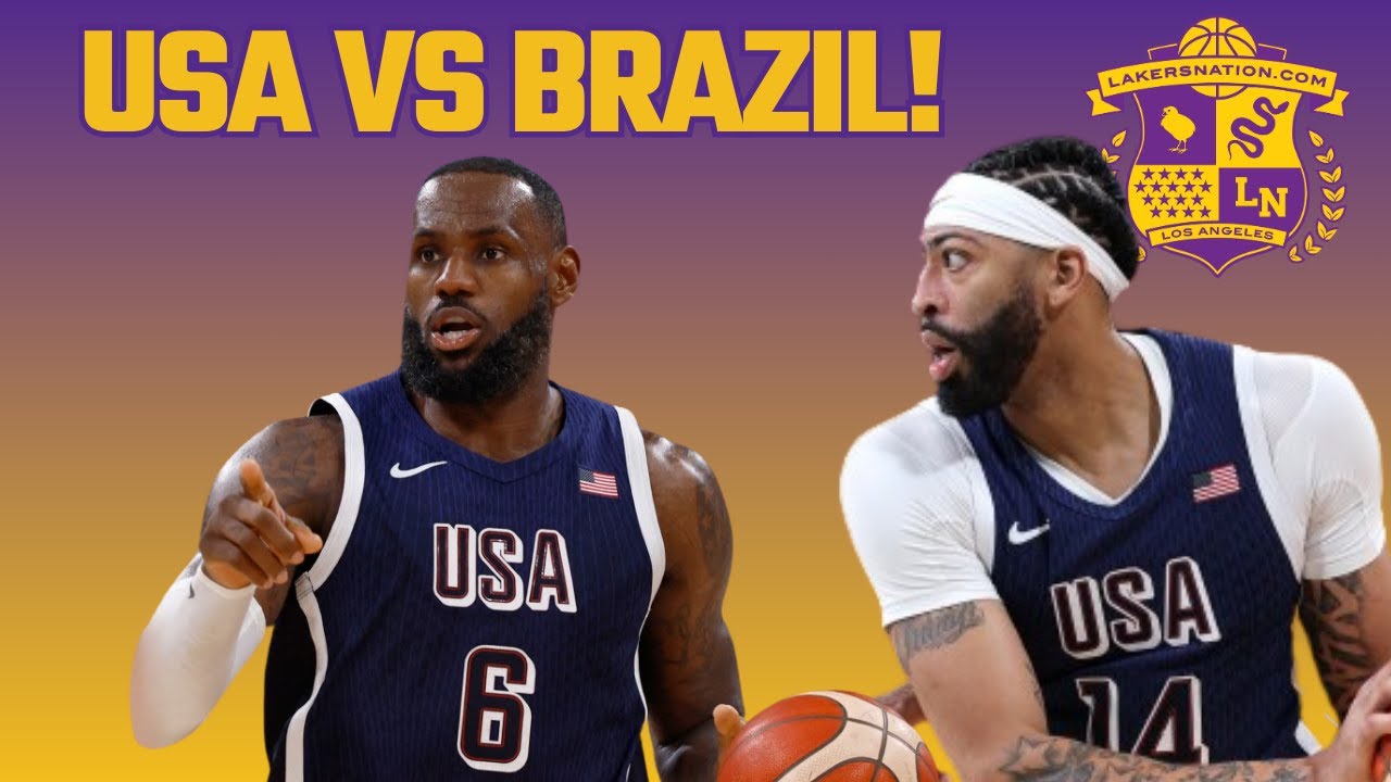 *LIVE* Team USA vs. Brazil In Paris Olympics Quarter-Finals! LeBron ...