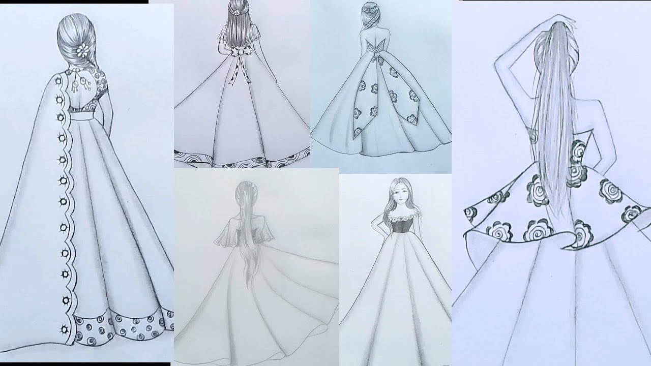 How to draw six girl ll For beginners pencil sketch tutorial easy ...