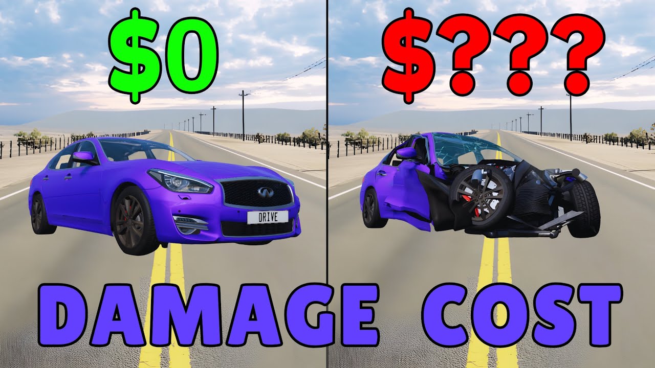 Realistic Crashes BeamNG Drive Damage Cost #33 | Epic Wallet Survival ...