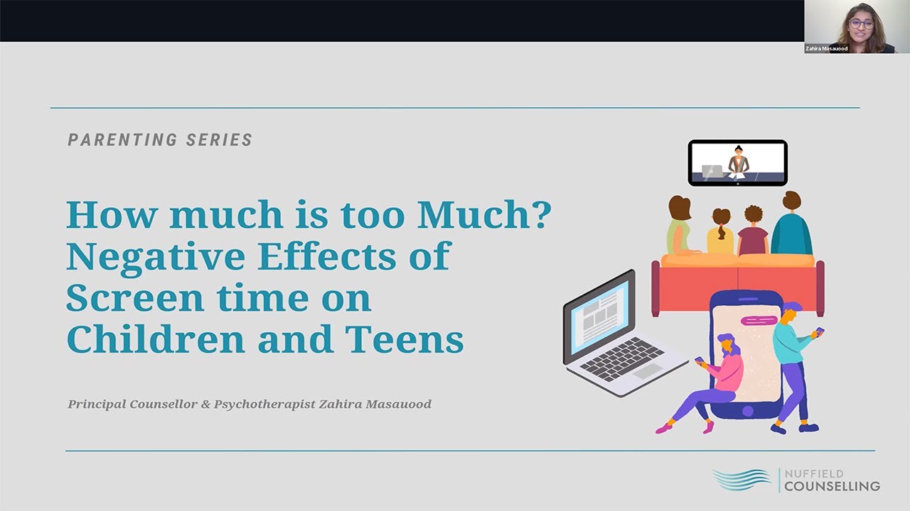 WEBINAR: PARENTING SERIES: HOW MUCH IS TOO MUCH? NEGATIVE EFFECTS OF ...